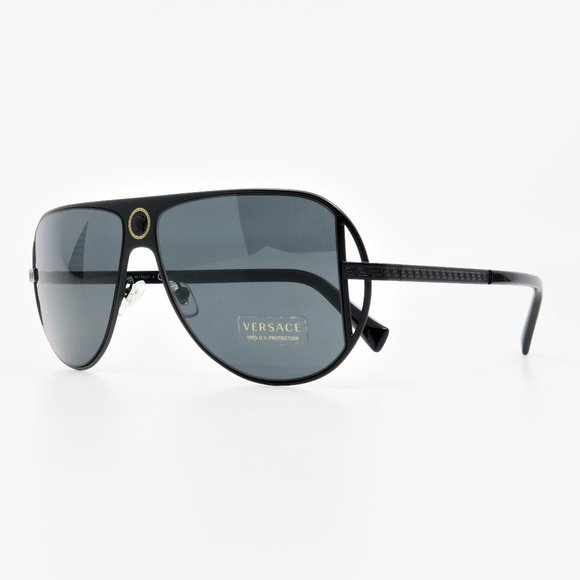 Versace | Accessories | Versace Mod 222 10987 Unisex Aviator Black ...